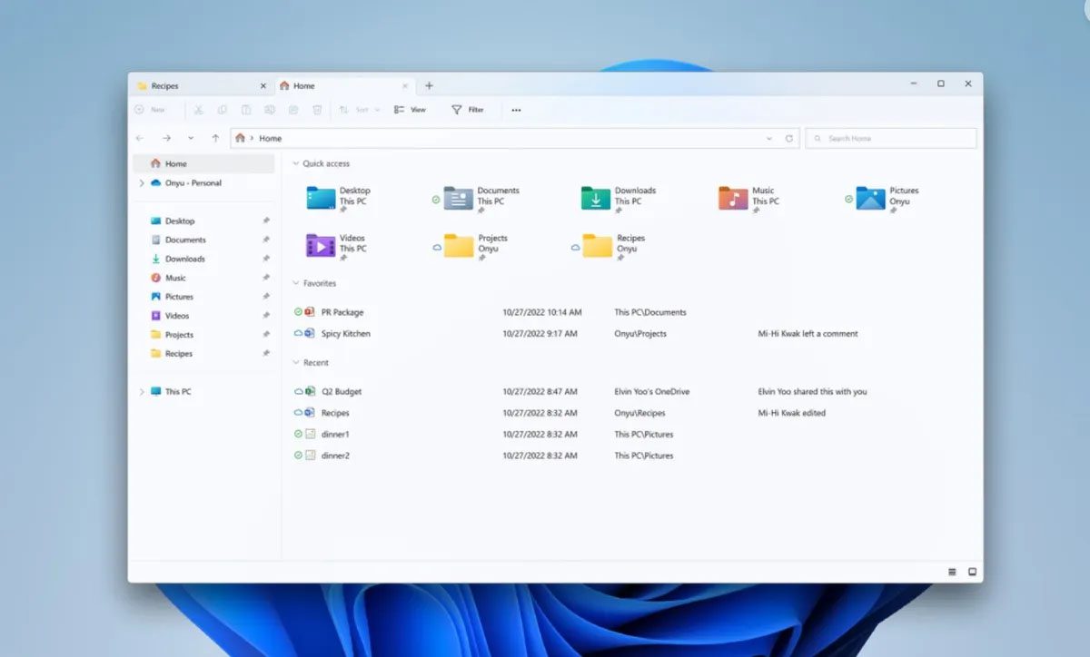 Microsoft Windows makes Tabbed File Explorer | tecrounder